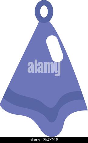 Beach towel icon flat vector. Fabric tissue. Clean cloth Stock Vector ...