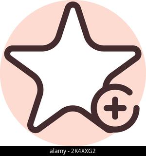 Star phone icon vector. Isolated contour symbol illustration Stock ...