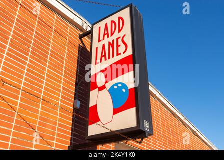 Ladd, Illinois - United States - October 3rd, 2022: Old brick building ...