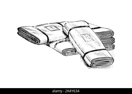 Fabric Rolls - 1910s Vintage illustration Stock Photo - Alamy