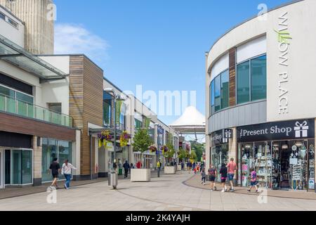 Town centre shopping Corby Northamptonshire England Stock Photo - Alamy