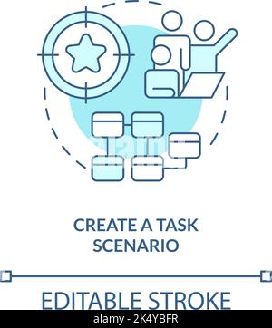 Create task scenario concept icon Stock Vector Image & Art - Alamy