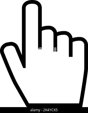 Finger pressing a button - hand outline Stock Vector Image & Art - Alamy