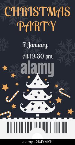 Concert ticket template with blank text space as an outline vector ...