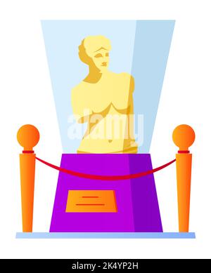 Antique Statue Of Venus Silhouette Vector. Illustration On White ...
