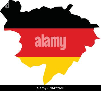 Flag map of BERGISCH GLADBACH, GERMANY Stock Vector Image & Art - Alamy