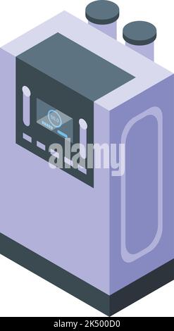 Portable oxygen concentrator icon isometric vector. Home tank equipment ...