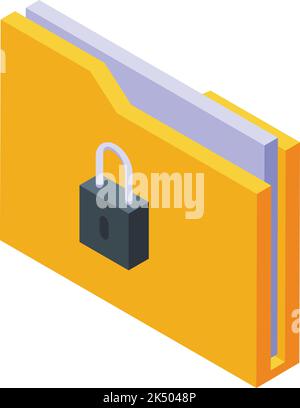 Copyright law folder icon isometric vector. Legal protection. Digital ...