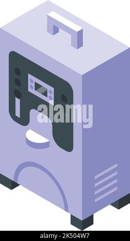 Isometric Home Medical Oxygen Concentrator. Concept of healthcare, life ...