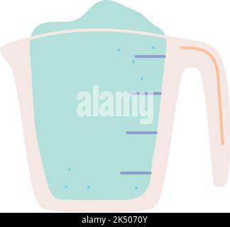 Detergent measure cup, illustration, vector on a white background Stock ...