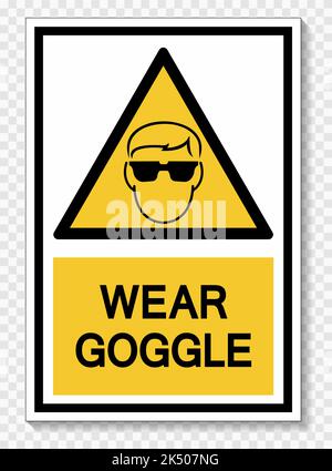 Wear Goggle Symbol Sign Isolate on White Background,Vector Illustration ...