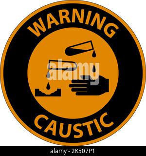 Warning Caustic Symbol Sign On White Background Stock Vector Image ...