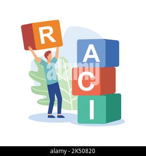 RACI matrix abstract concept vector illustration. Responsibility ...