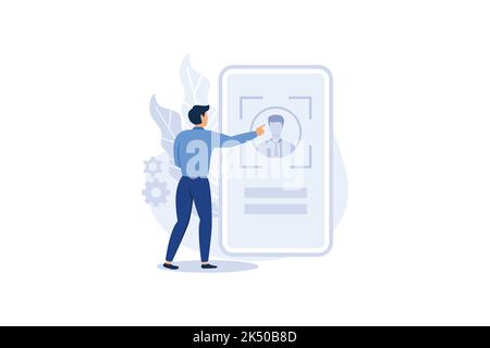 Verification technologies abstract concept vector illustration. Verification process, data ...