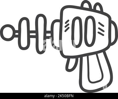 Hand Drawn toy gun for kids illustration isolated on background Stock ...