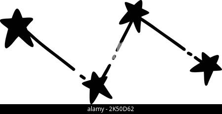 Hand Drawn constellation illustration isolated on background Stock ...
