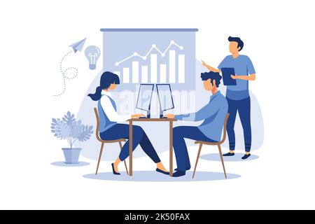 Employee skills training abstract concept vector illustrations Stock ...