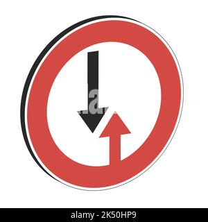 give way priority road sign yellow diamond german germany deustch ...