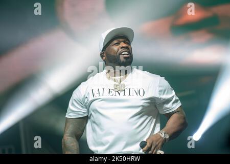 Bergen, Norway. 04th Oct, 2022. The American rapper 50 Cent performs a ...