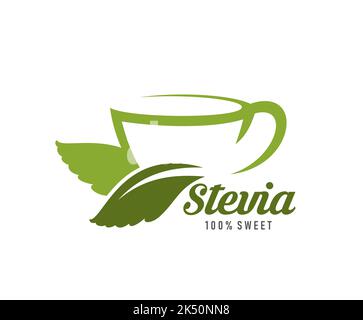Stevia icon. Stevia product minimalistic emblem, organic food simple ...