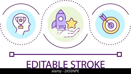Goal setting mindset loop concept icon Stock Vector Image & Art - Alamy