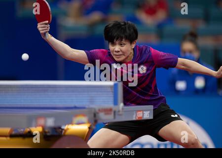 CHENGDU, CHINA - OCTOBER 5, 2022 - Cheng I-Ching of Chinese Taipei ...