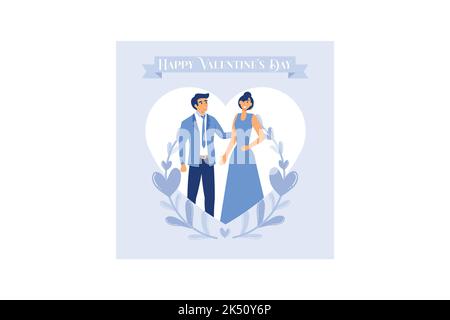 couple in love. Happy Valentine's Day. February 14 is the day of all ...