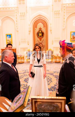 Muscat, Oman. 04th Oct, 2022. Queen Rania of Jordan at the Al Alam ...