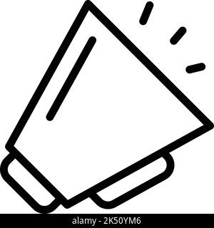 Megaphone icon outline vector. Speach rhetoric. Oratory speech Stock ...