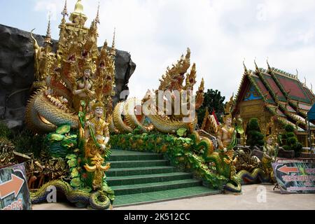 Tunnel gate naga cave statue for thai people travel visit respect ...
