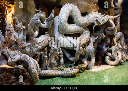 Tunnel naka cave underground for thai people travel visit and respect ...