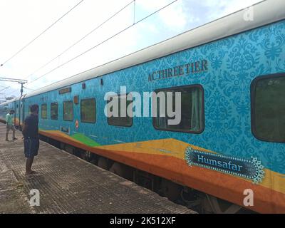 Humsafar Express standing at a platform. it is a fully premium service ...