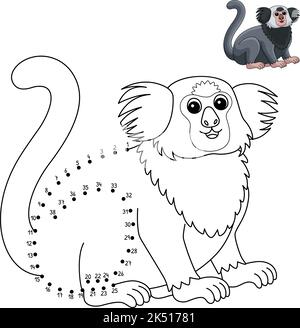 Dot to Dot Monkey Isolated Coloring Page for Kids Stock Vector Image & Art - Alamy