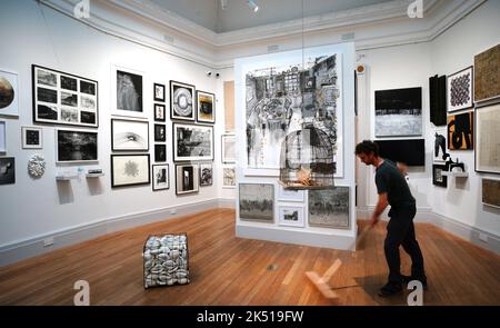 Final preparations are made ahead of the annual open exhibition at the RWA (Royal West of ...