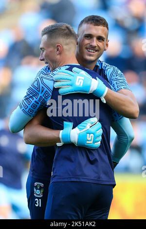 Coventry City goalkeepers Simon Moore and Ben Wilson arrive ahead of ...