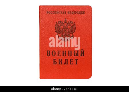 Russian military ID card isolated on white background. High quality ...