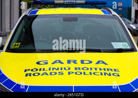 Irish police car. Garda car of Roads Policing Unit of An Garda Siochana ...