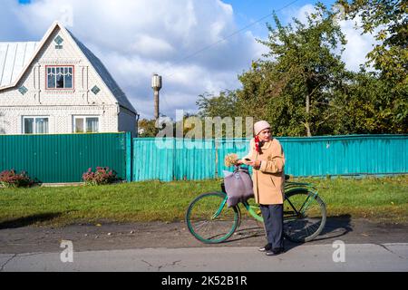 Ukraine, Novvy Bykiv, on October 05, 2022. Mrs. Natalia Yermak ...