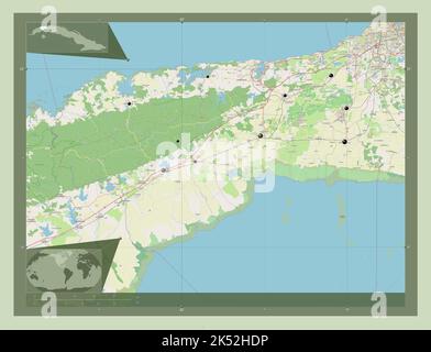 Artemisa, province of Cuba. Open Street Map Stock Photo - Alamy