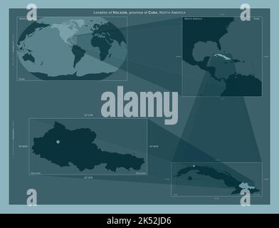 Holguin, province of Cuba. Diagram showing the location of the region ...