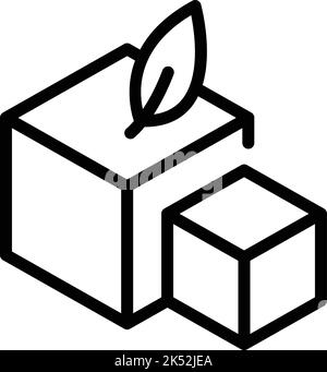Soy cube icon outline vector. Food soya. Milk plant Stock Vector Image ...
