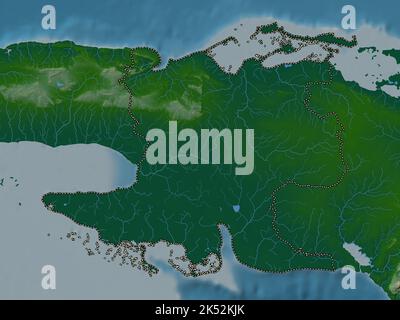 Matanzas, province of Cuba. Colored elevation map with lakes and rivers ...