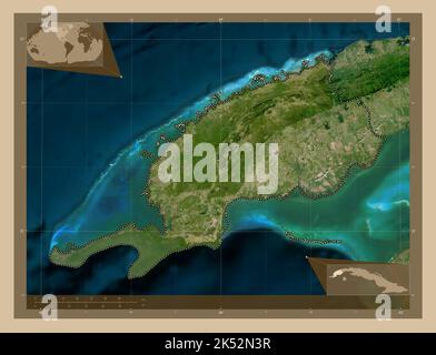 Pinar del Rio, province of Cuba. Colored elevation map with lakes and ...