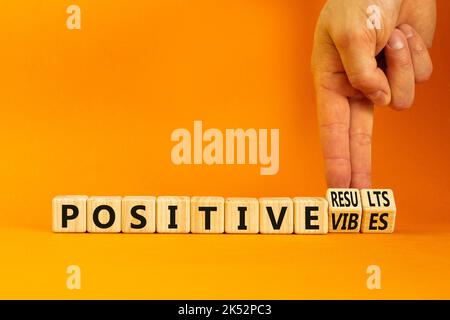 Positive vibe results symbol. Concept words Positive vibes or Positive ...