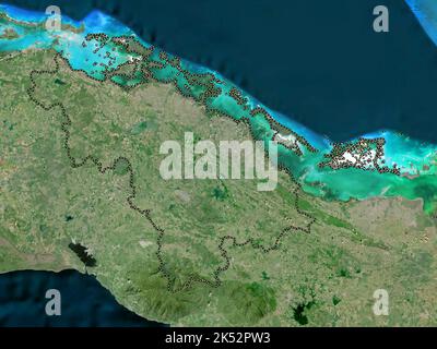 Villa Clara, province of Cuba. High resolution satellite map Stock ...