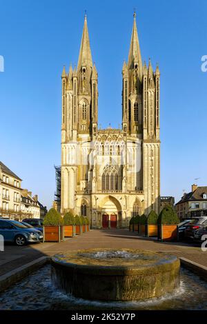 France, Manche, Cotentin Peninsula, Coutances, Notre Dame de Coutances ...