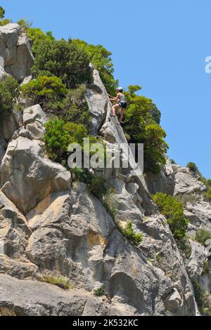 France, Pyrenees Orientales, Tautavel, The Gorges du Gouleyrous and the ...