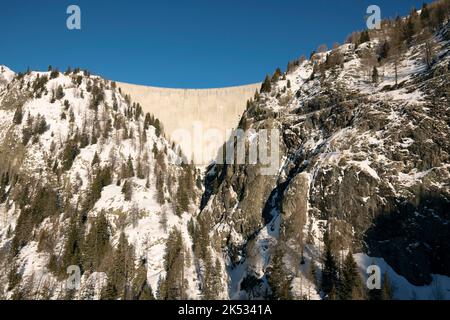 France, Haute Savoie, Vallorcine, Emosson dam, Vallorcine power station ...