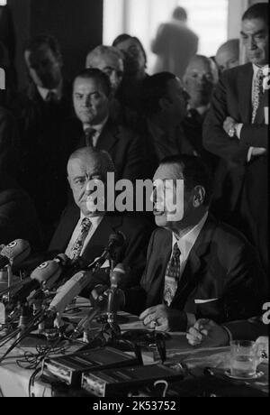 Juan Domingo Peron, Argentine politicial, returns to Argentina after 18 ...