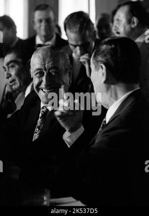 Juan Domingo Peron, Argentine politicial, returns to Argentina after 18 ...